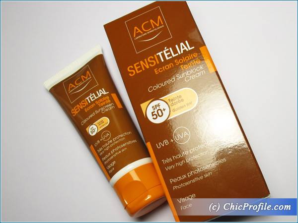 ACM Sensitelial Coloured Sunblock Cream SPF 50+ Review, Swatches ...
