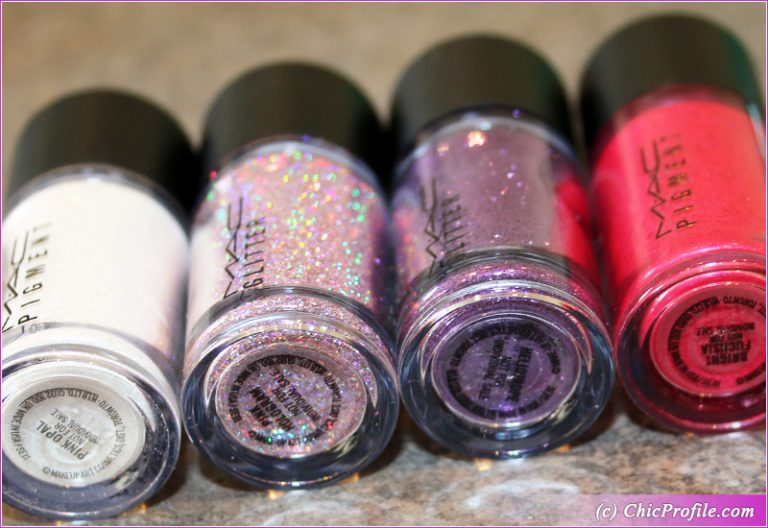 MAC Pink Mini Glitter & Pigments Kit Holiday 2018 Review, Swatches ...